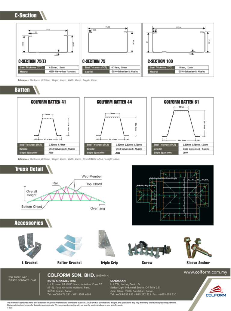 Coltruss | Colform Group Berhad | Reliable Products | Kota Kinabalu, Sabah