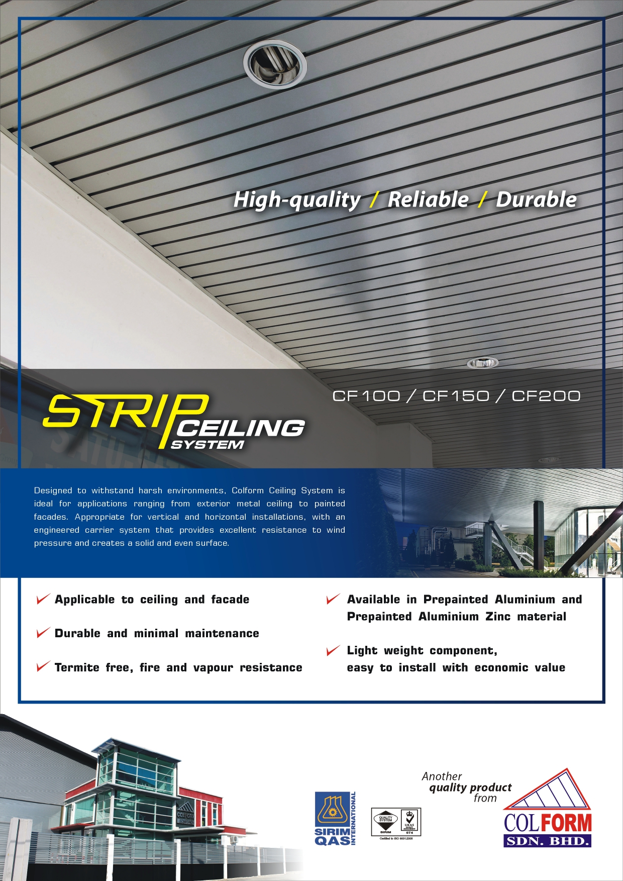 Strip Ceiling | Colform Group Berhad | Reliable Products | Kota ...