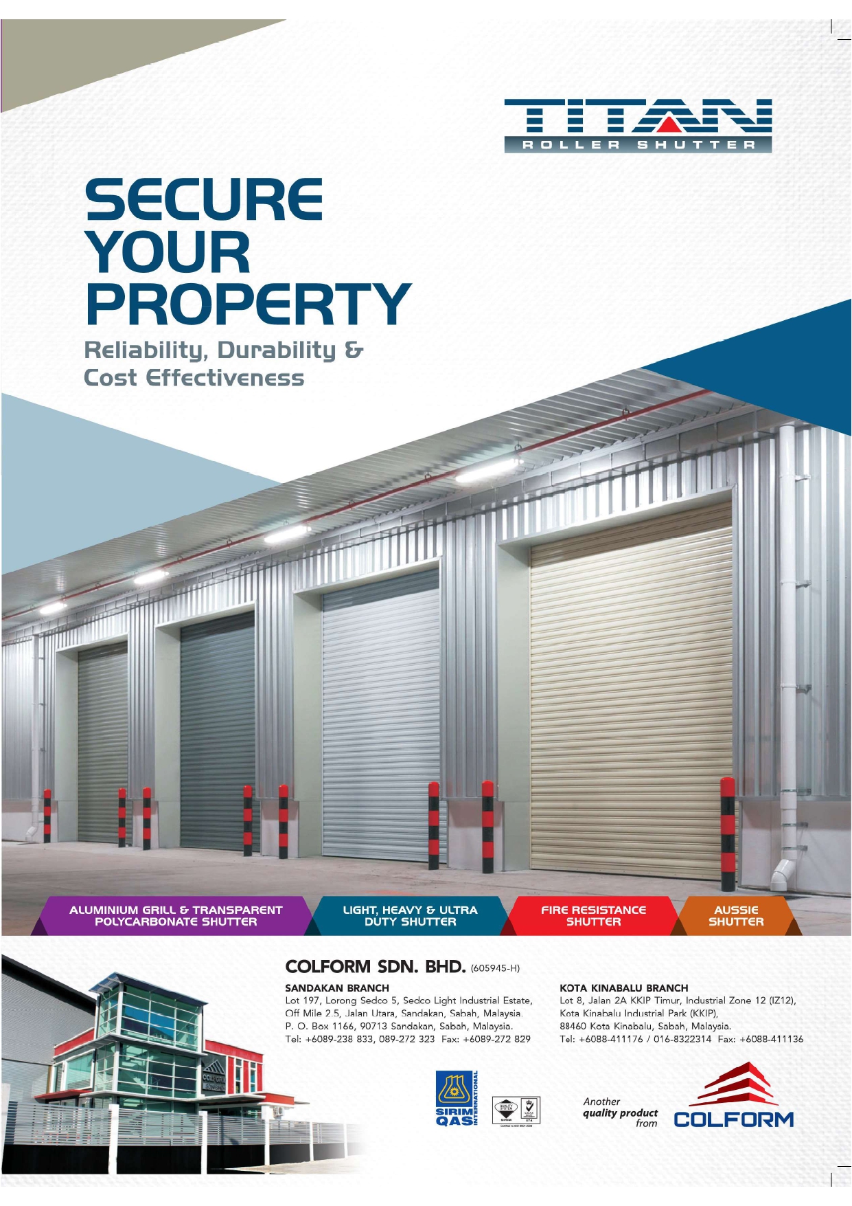 Fire Rated Roller Shutter | Colform Group Berhad | Reliable Products ...