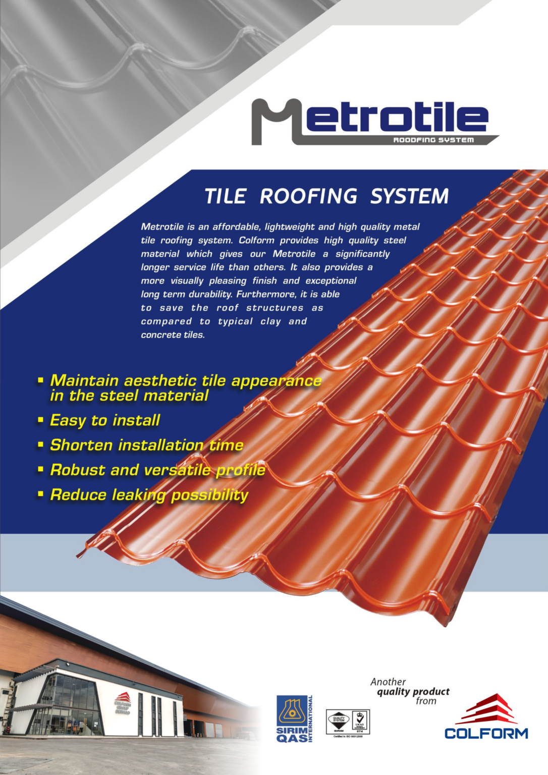 Metrotile | Colform Group Berhad | Reliable Products | Kota Kinabalu, Sabah