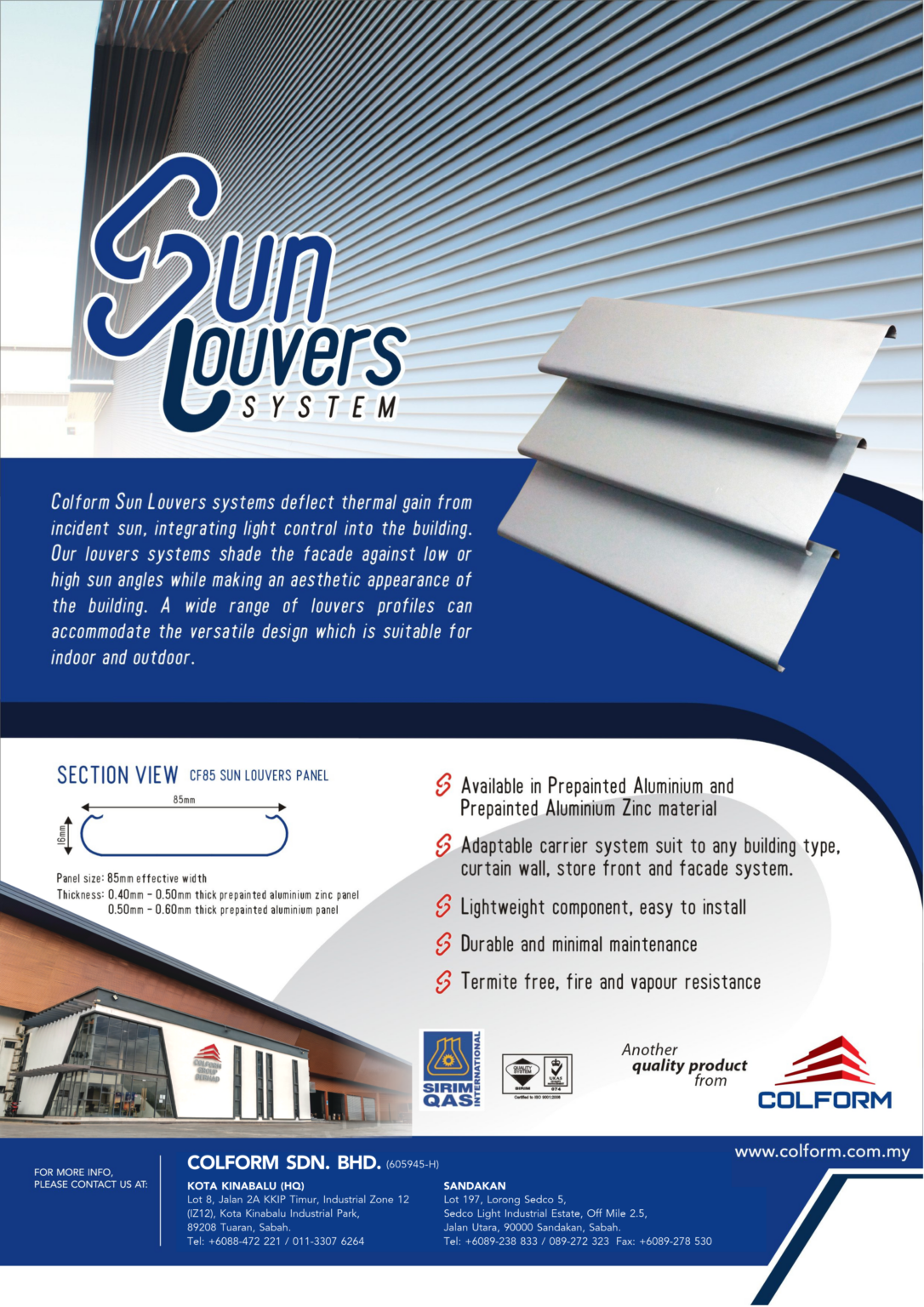 Sun Louvres | Colform Group Berhad | Reliable Products | Kota Kinabalu ...